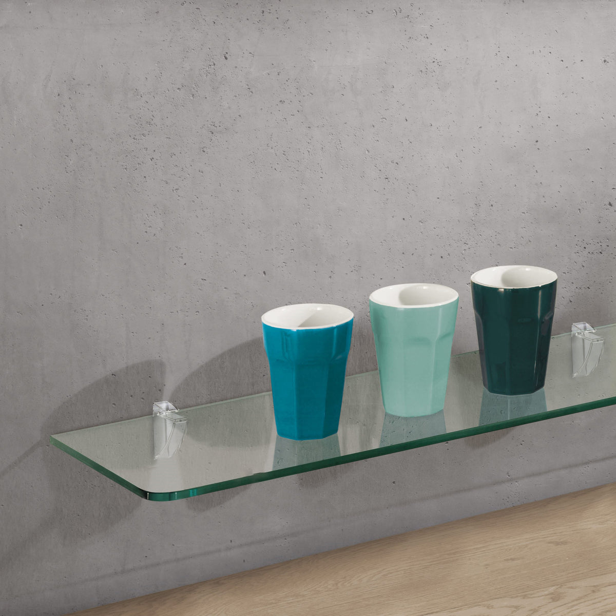 CLIP Glass Shelf Support - Set | Shelf & Co.