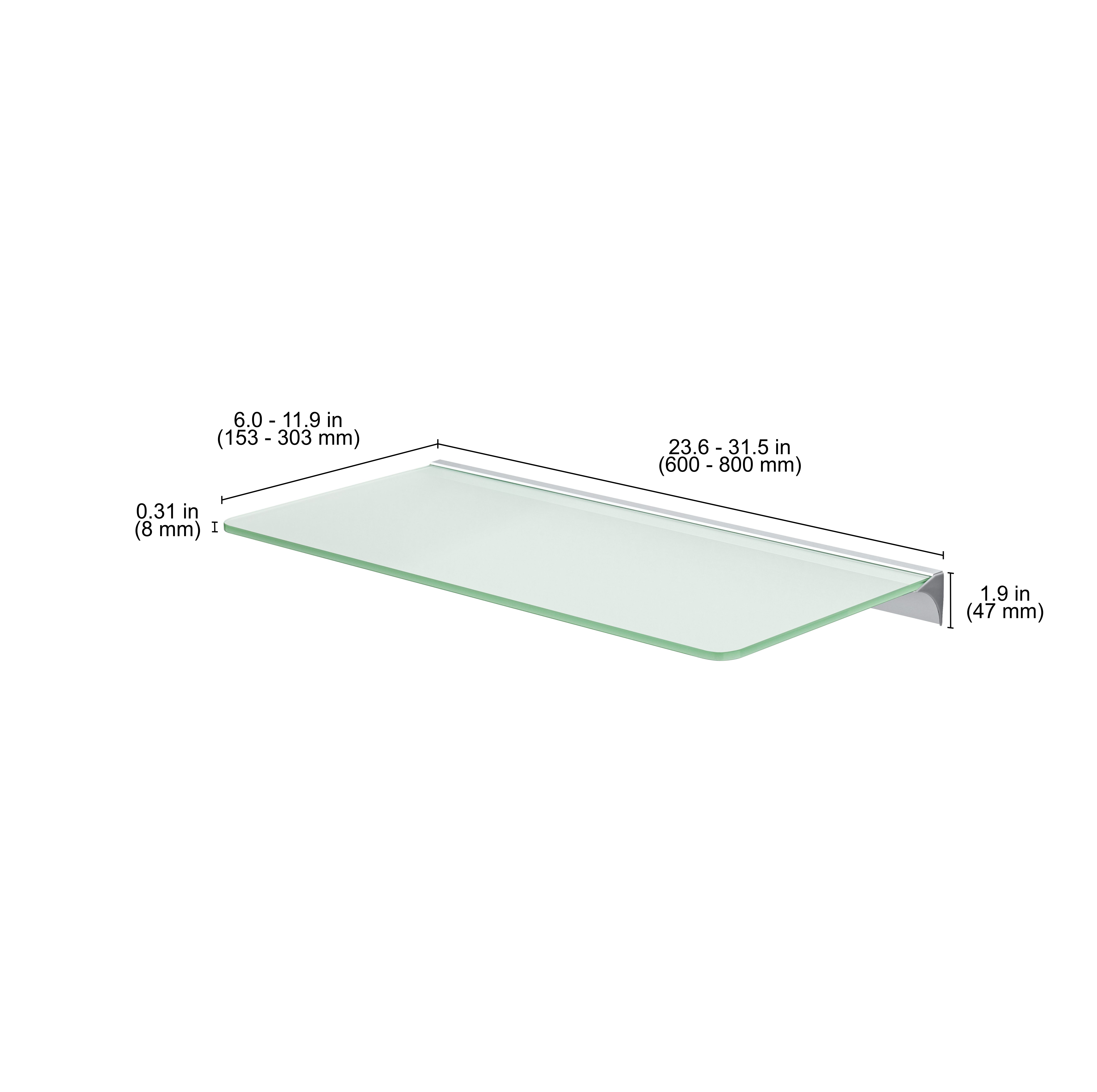 GLASSLINE Standard Shelf and RAIL Glass Bracket – Shelf & Co.