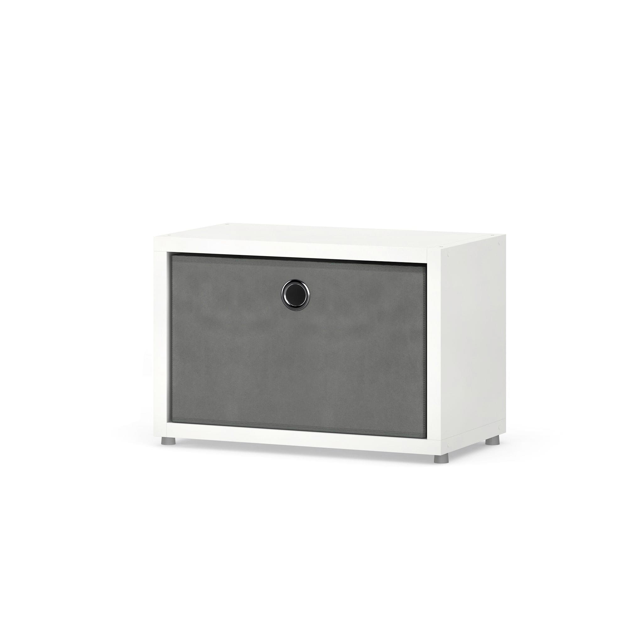 BOON Cube Storage Shelf Rectangular 1x1 Accessorized with Grey Softbox ...