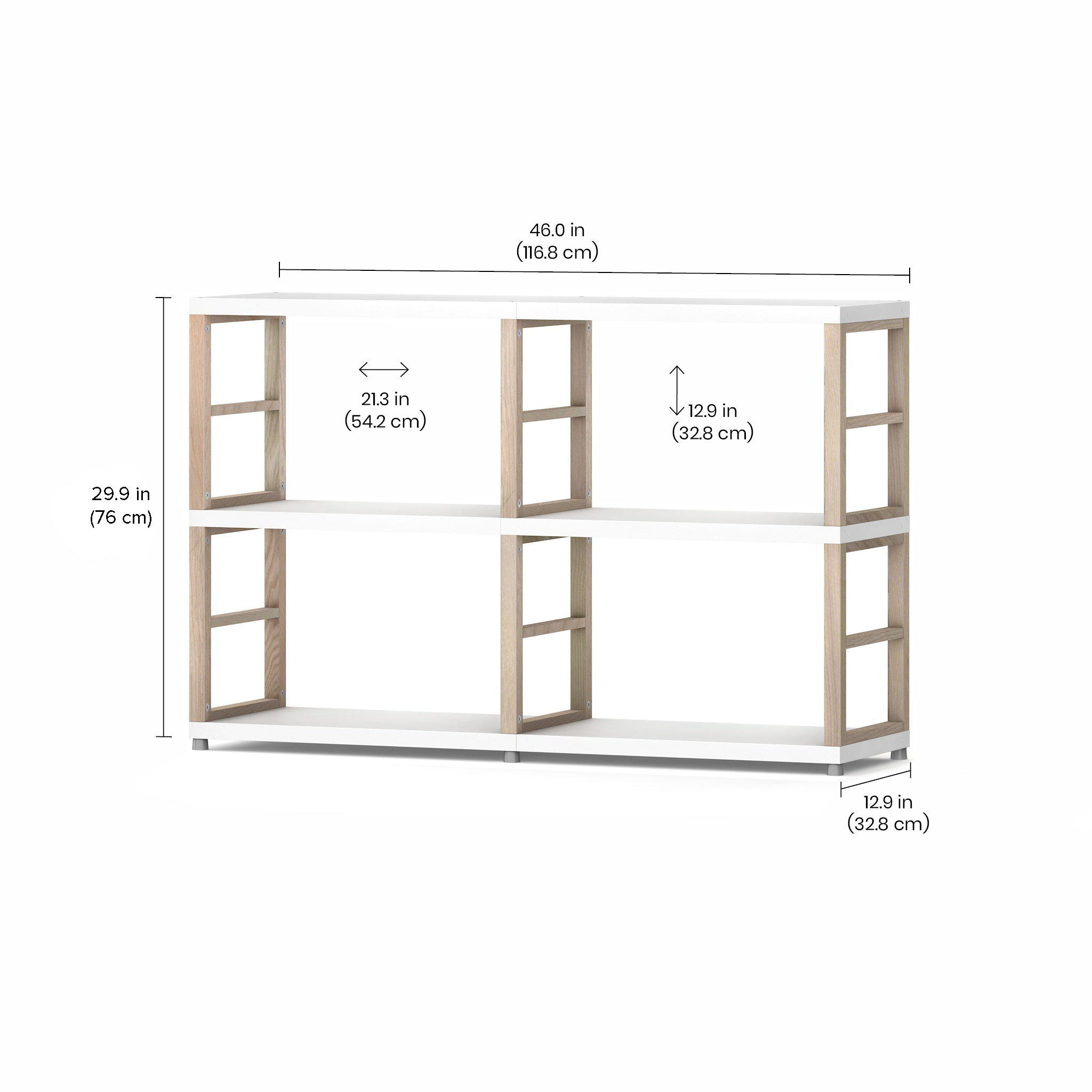 white shelf 2m