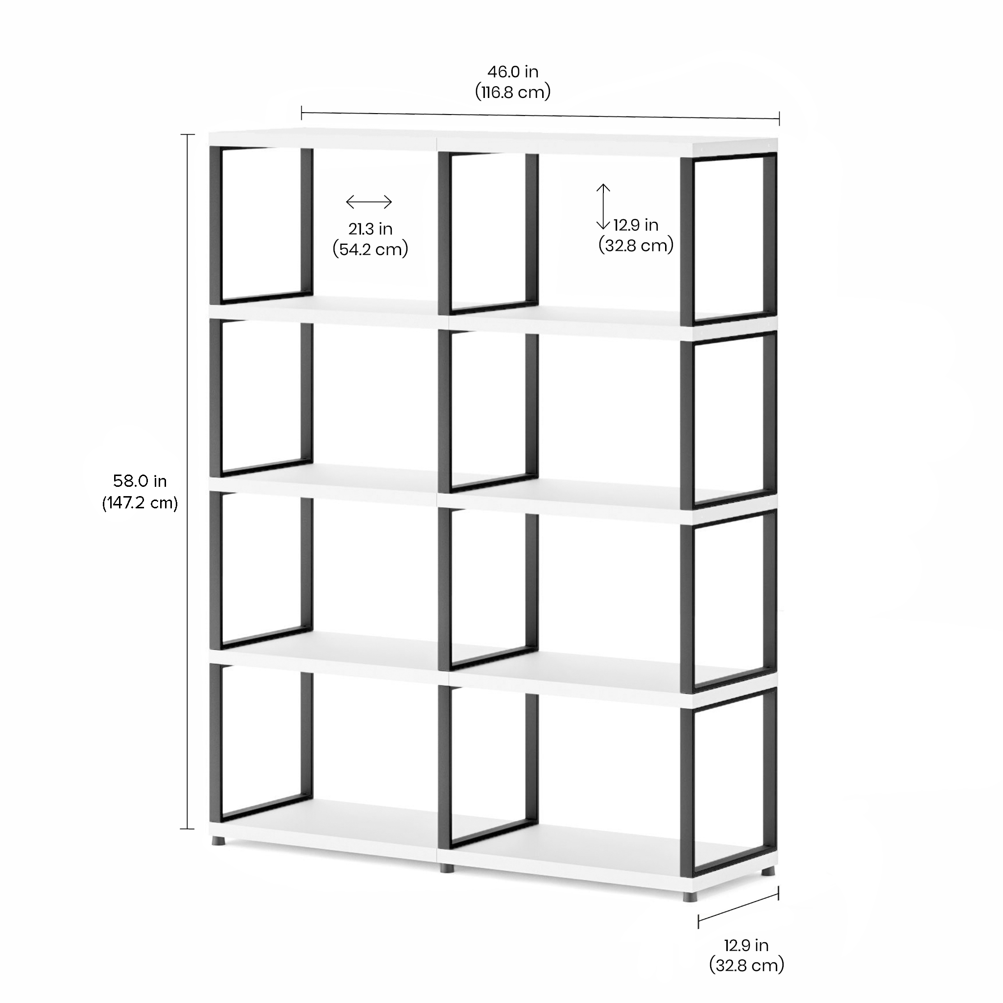 white shelf 2m