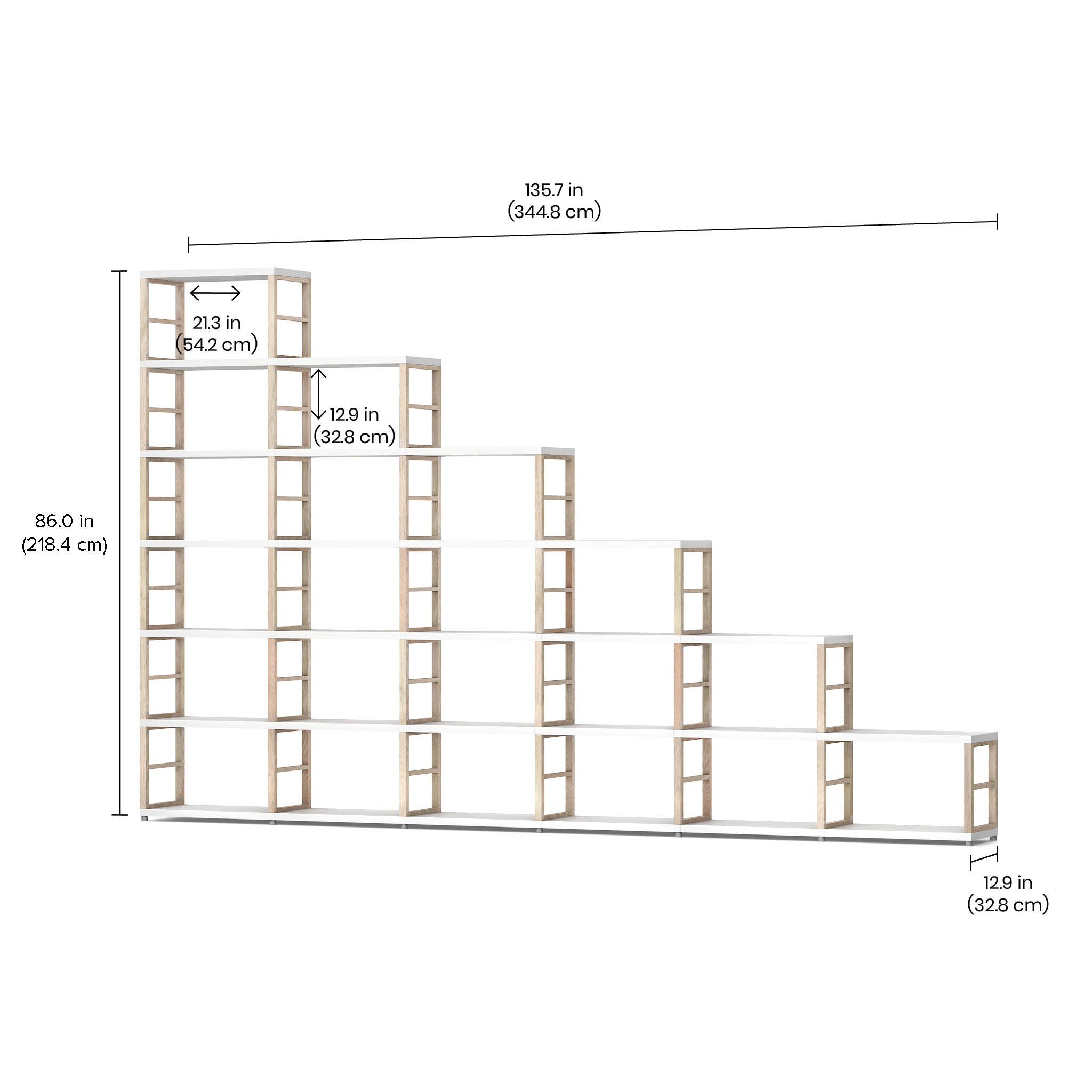 MAXX Modern Shelving Unit Step 6x6 – Shelf & Co.